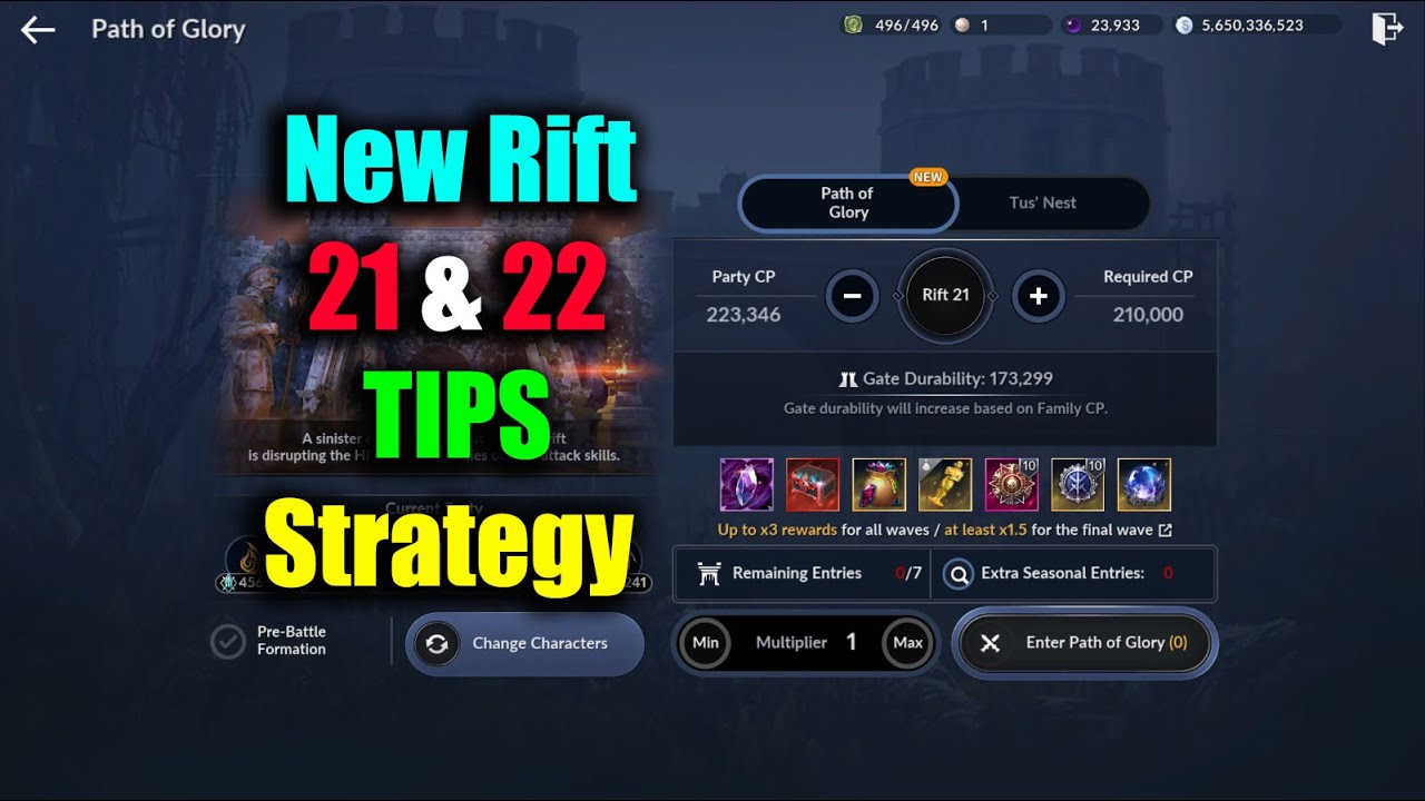 Black Desert Mobile New Rift 21 & 22 TIPS Strategy - YouTube