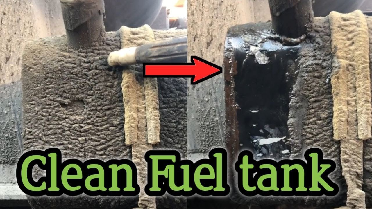 Dirt oil on the fuel tank_ Steam machine clean fuel tank - YouTube