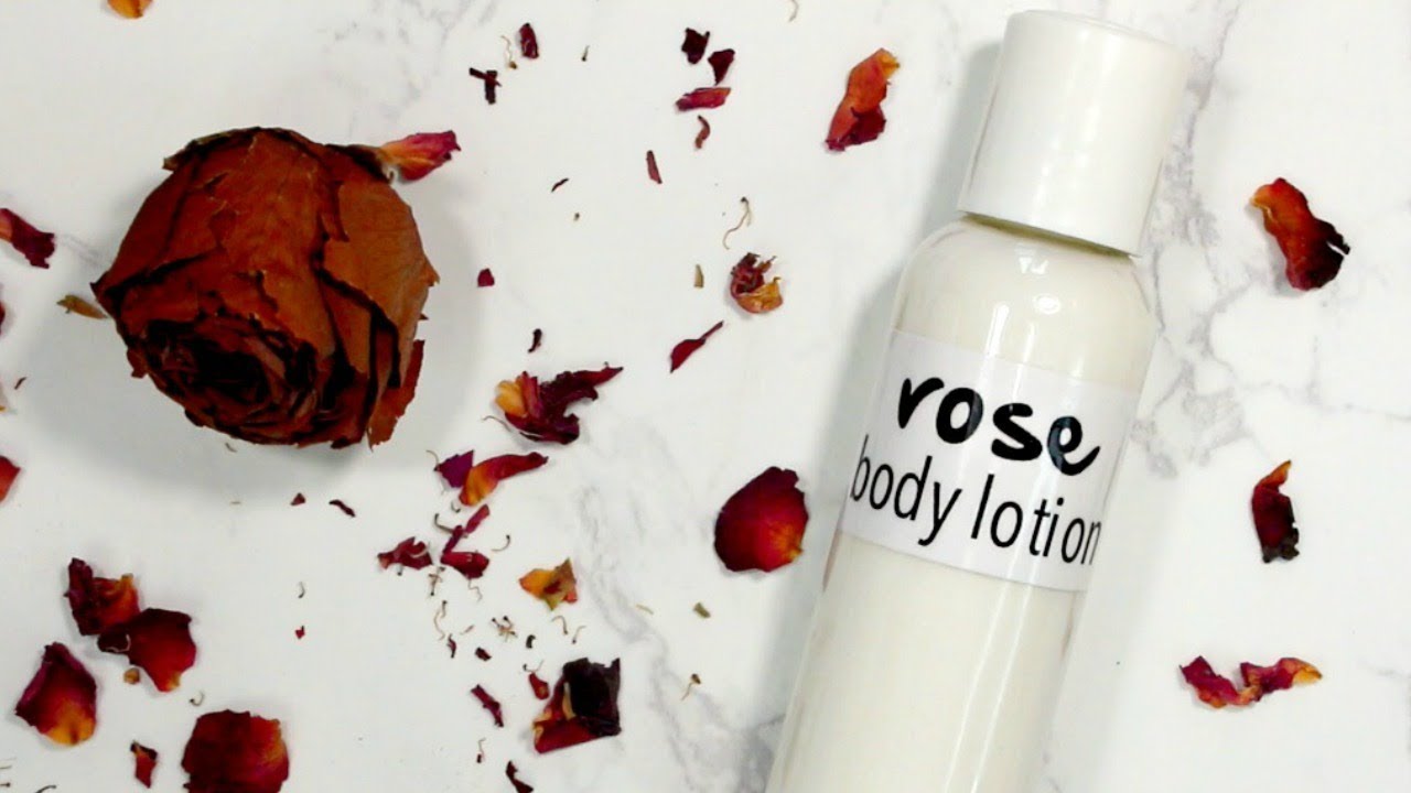 How to Make Light Weight Rose Body Lotion - YouTube