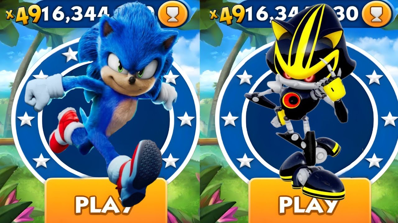 Sonic Dash - Movie Sonic VS Dark Metal Sonic _ Movie Sonic vs All ...