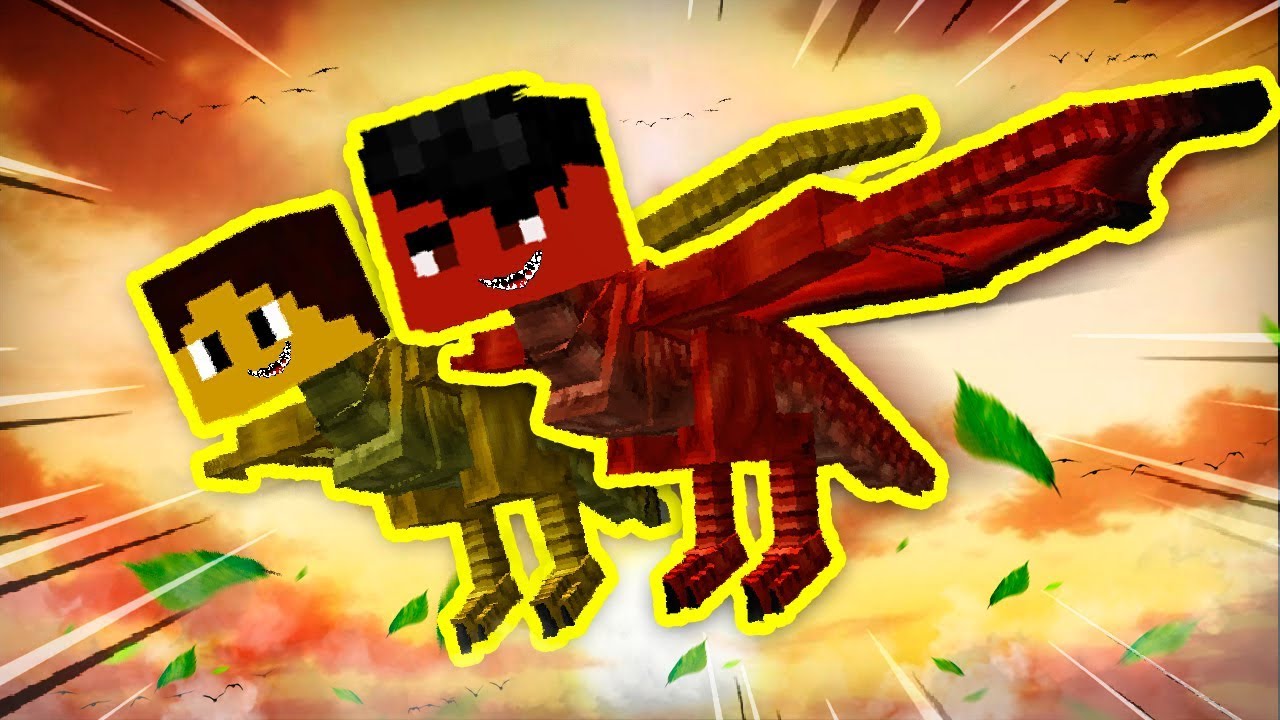 VIRAMOS DRAGÕES GIGANTES no MINECRAFT - YouTube