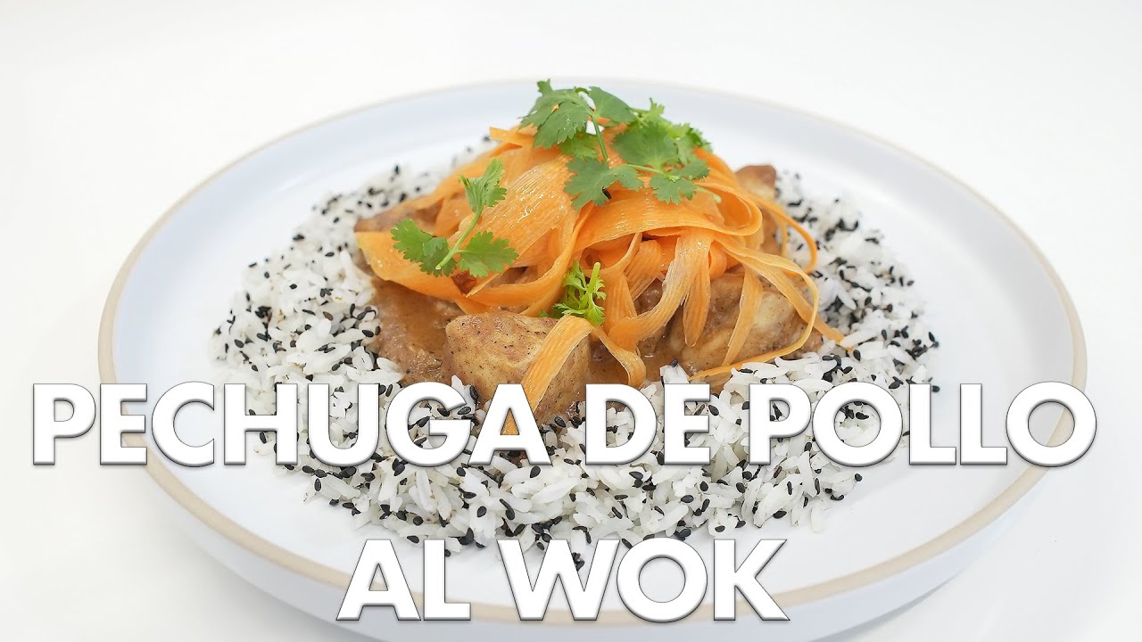Pechuga de pollo al wok: ¡con mantequilla de maní! - YouTube