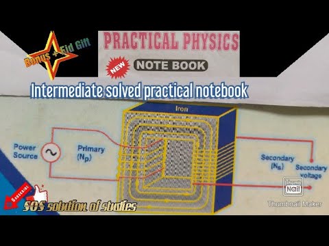 Inter 2nd year Physics solved practical notebook#new #solved @SoS ...
