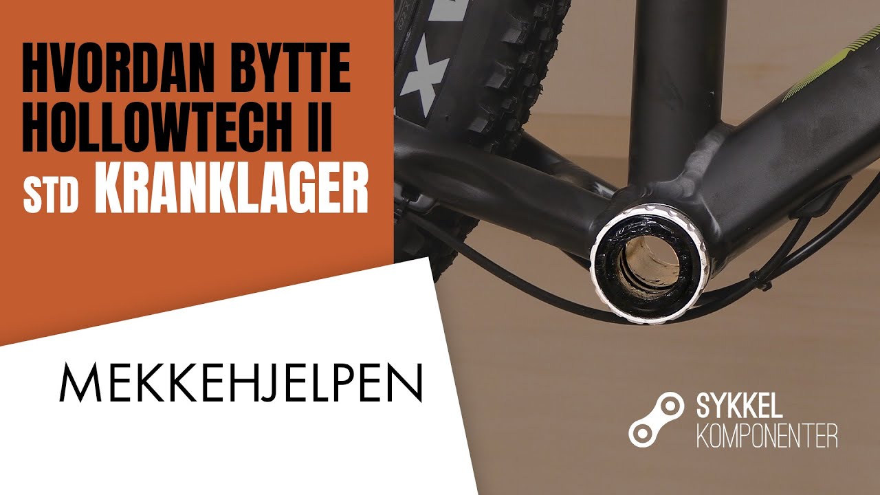 Hvordan BYTTE Hollowtech II Standard KRANKLAGER på SYKKELEN ...