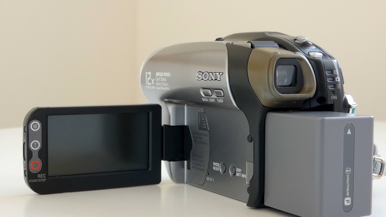 Videocamera Sony DCR-DVD202E - YouTube