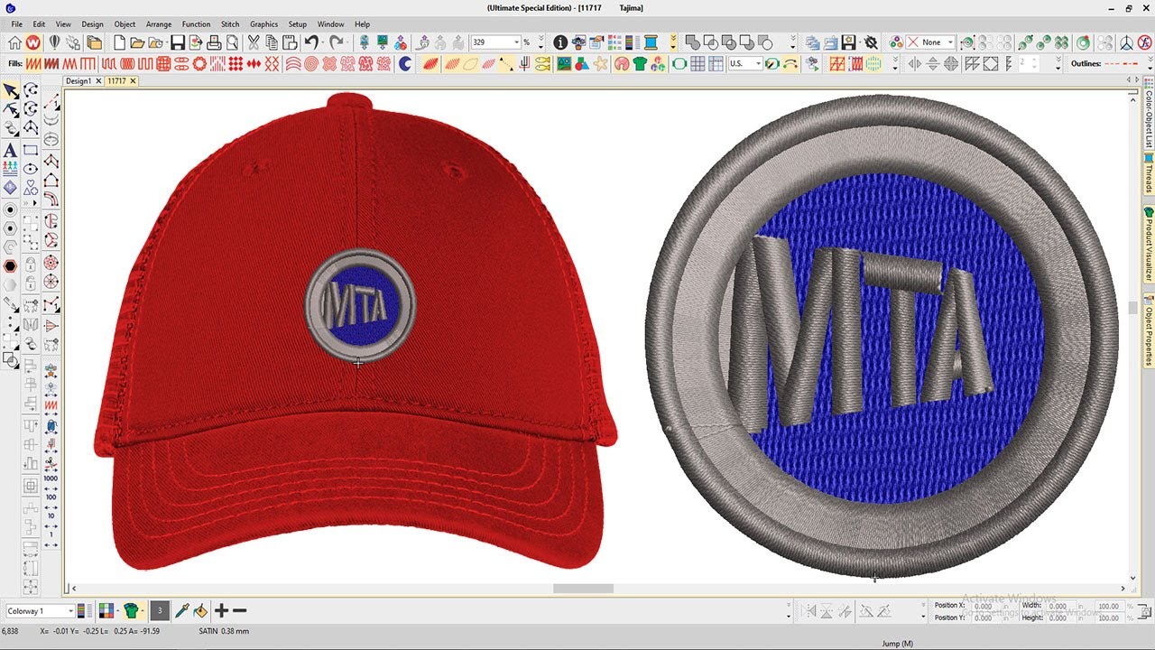 MTA NYC Embroidery logo for Cap - YouTube