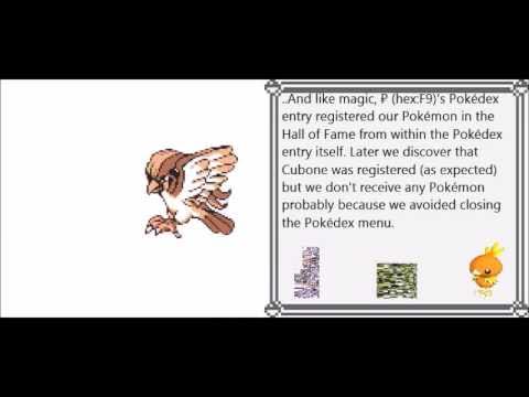 Arbitrary Pokédex code execution with ₽ (hex:F9) (Pokémon Yellow) - YouTube