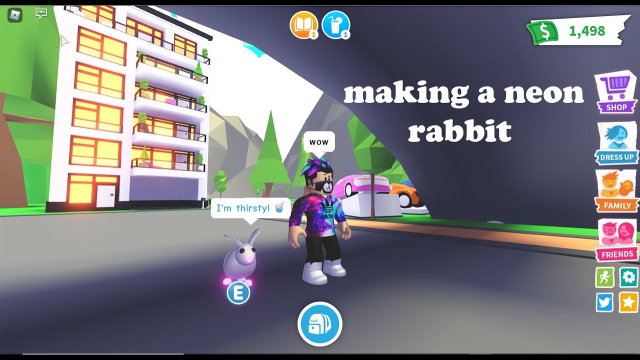 making a neon fly ride rabbit in adopt me - roblox adopt me - YouTube