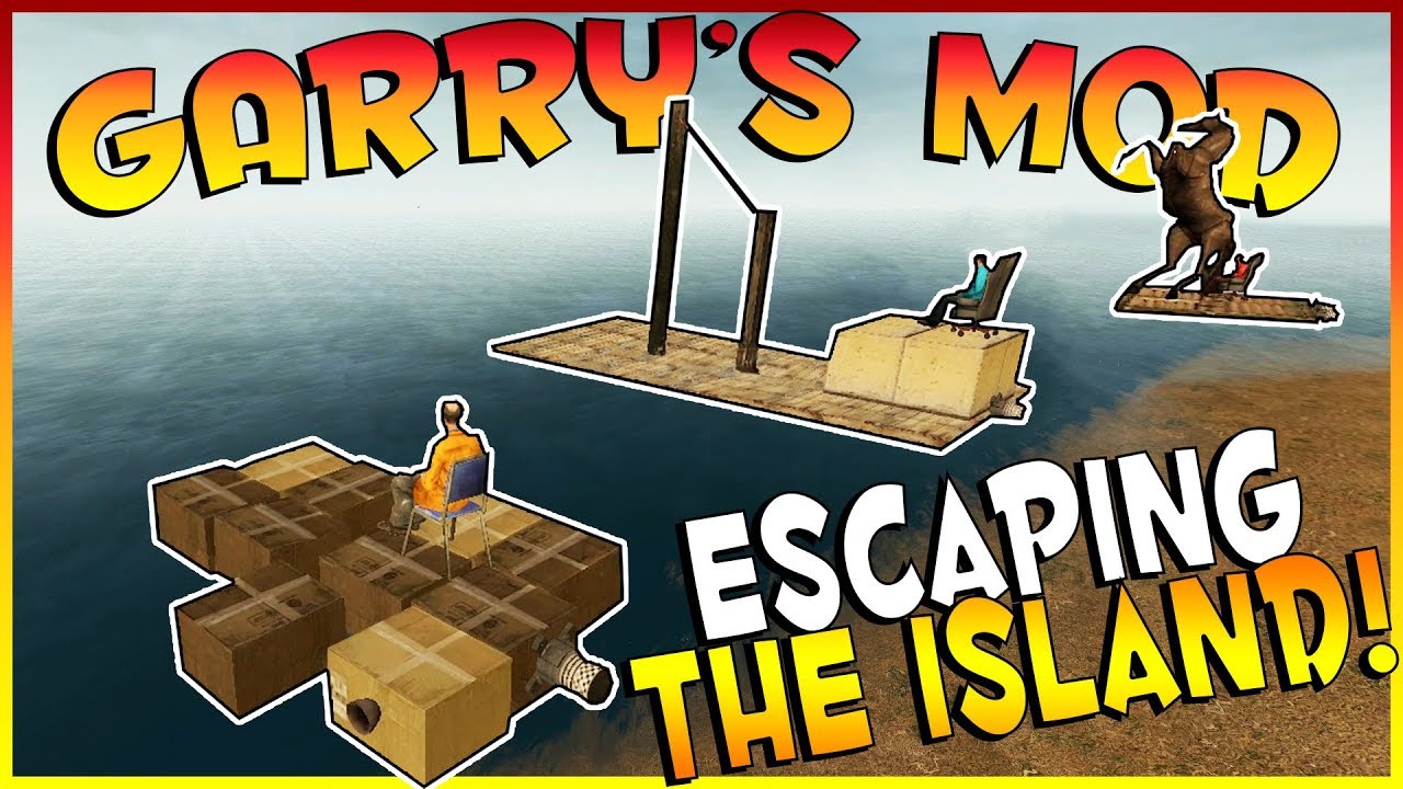Building a RAFT to Escape a CURSED Island in Gmod?! (Garry's Mod ...