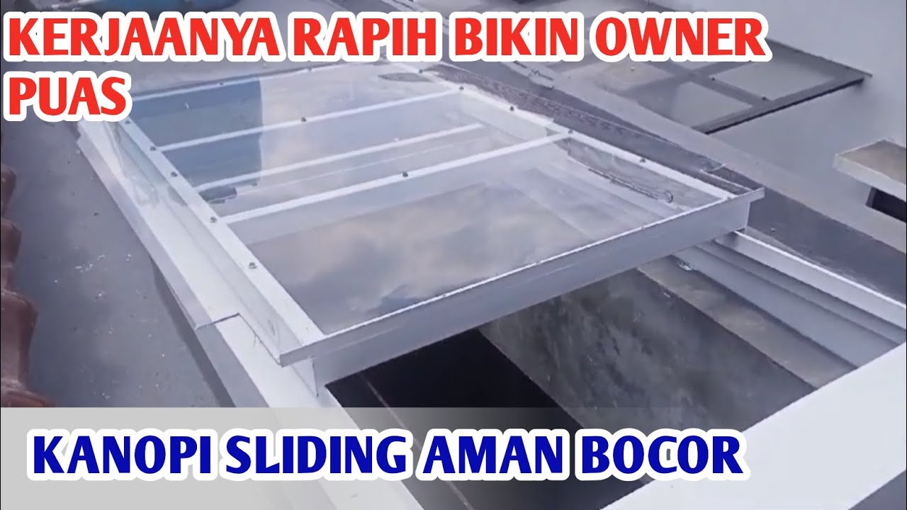 KANOPI SLIDING DEPOK ATAP SOLARPLAT 3MM MINAT WA 082111017337 - YouTube