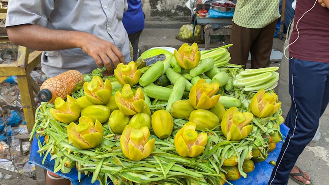 Fresh Ninja Fruit Cutting - Knife Skills - Cucumber & Hog Plum ...