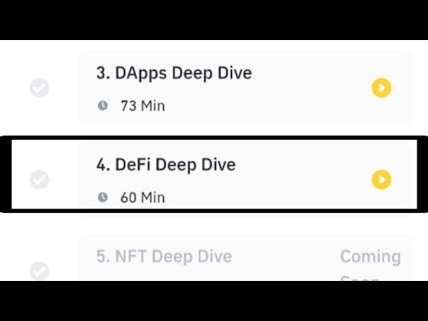 Binance Academic Course - DeFi Deep Dive Course All Answers , complete to Win 0.007 BNB #binance ...