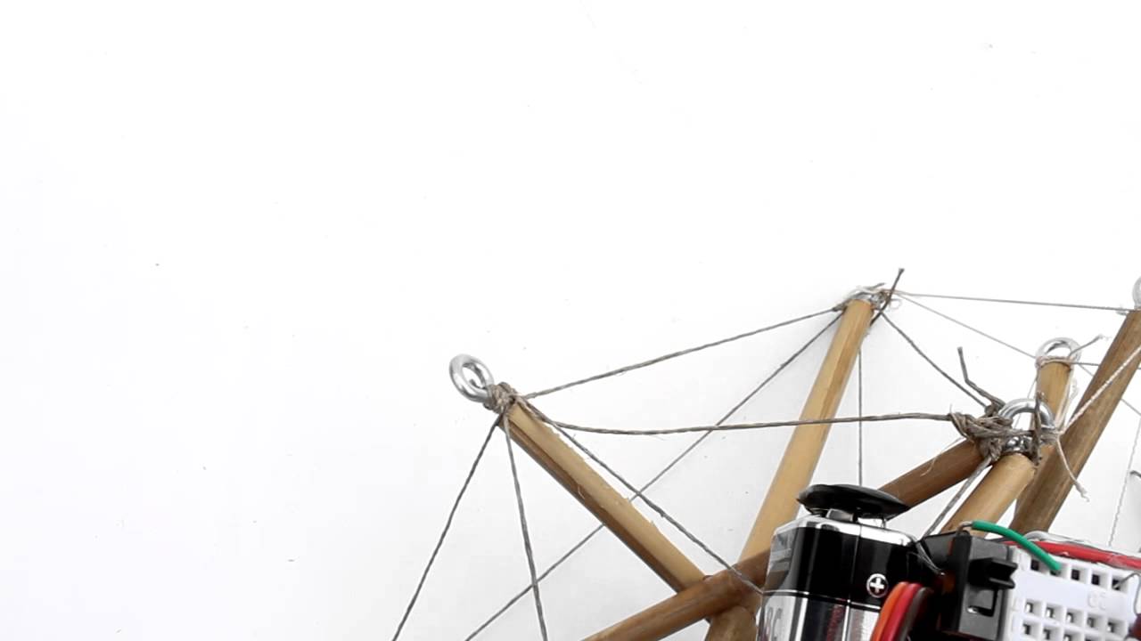 Bamboo Tensegrity Robot 'Shi' - YouTube