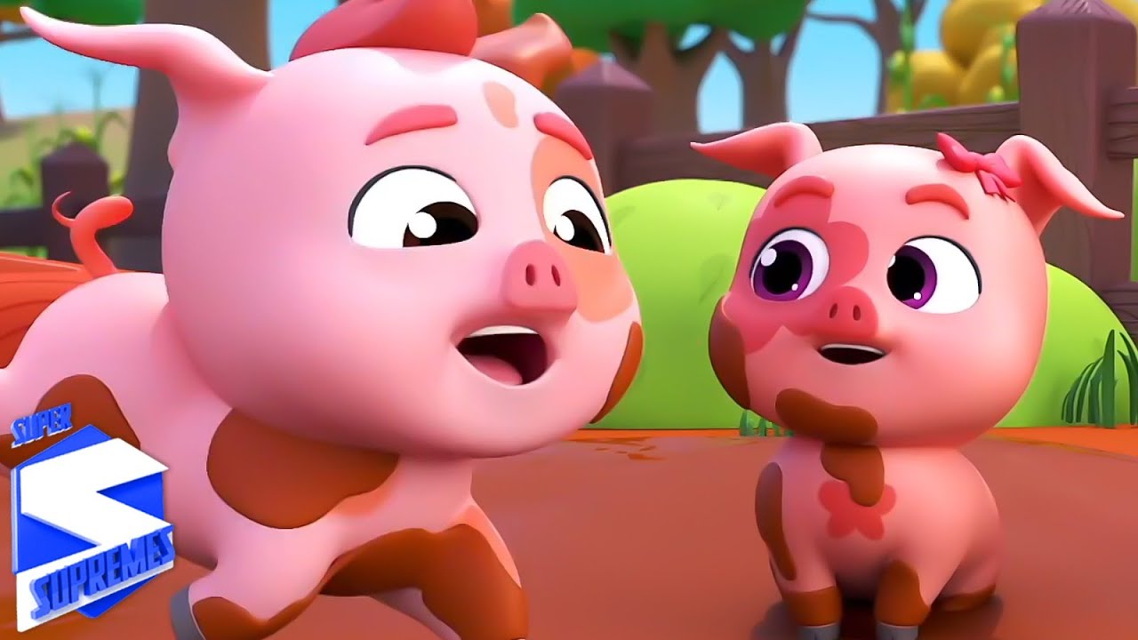 Five Little Pigs, पाँच छोटे सूअर, Bus Ke Pahiye, Kids Rhymes and Baby ...