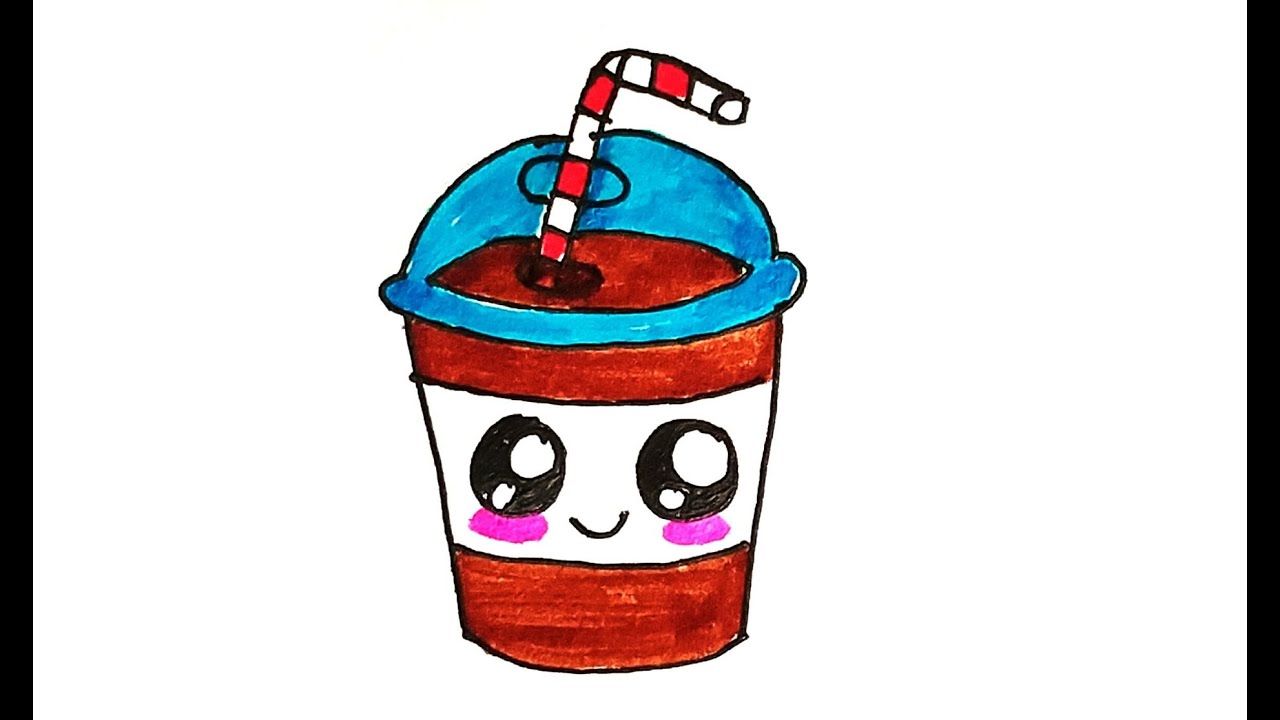 How to Draw a Milk Shake | Easy step by step milk shake drawing - YouTube