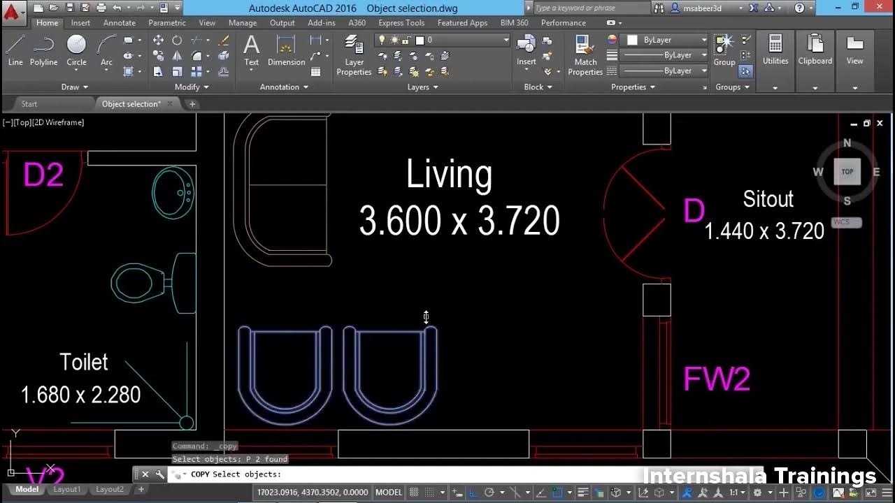 M1-L6 | Selecting Object | AutoCAD | Internshala - YouTube