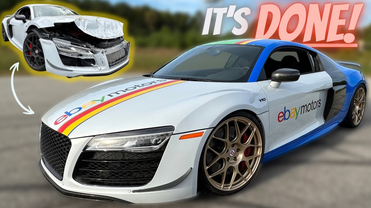 I REBUILT This Supercharged Salvage Auction AUDI R8 - YouTube