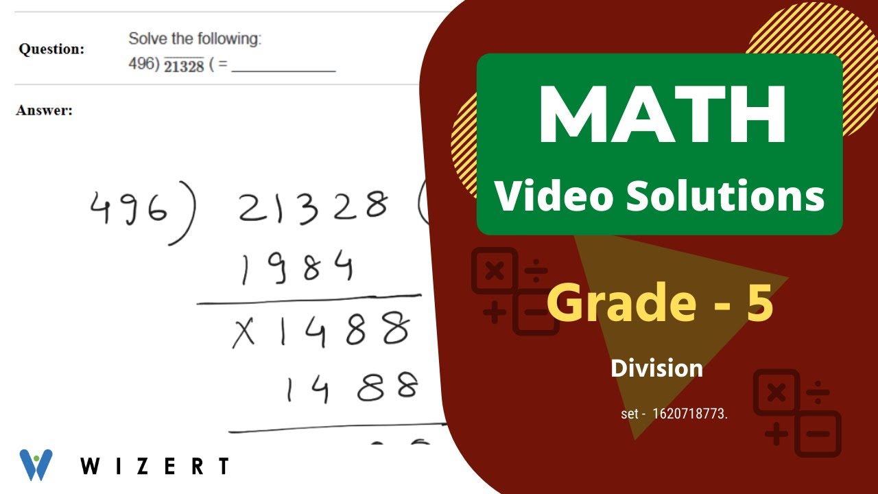Mathematics Division Questions For Grade 5 With Answers Set Mathematics Division Questions For Grade 5 With Answers Set