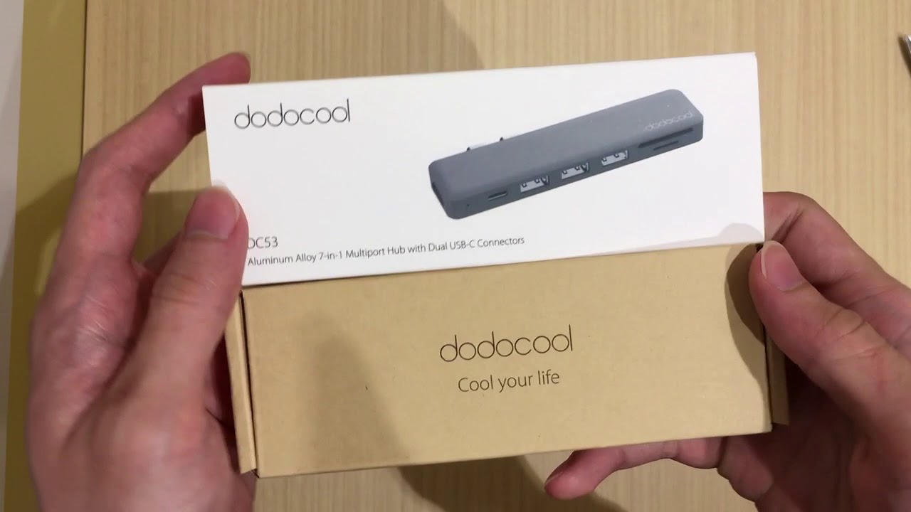 dodocool DC53 Aluminum Alloy 7 in 1 Multiport hub Dual USB C Connectors ...