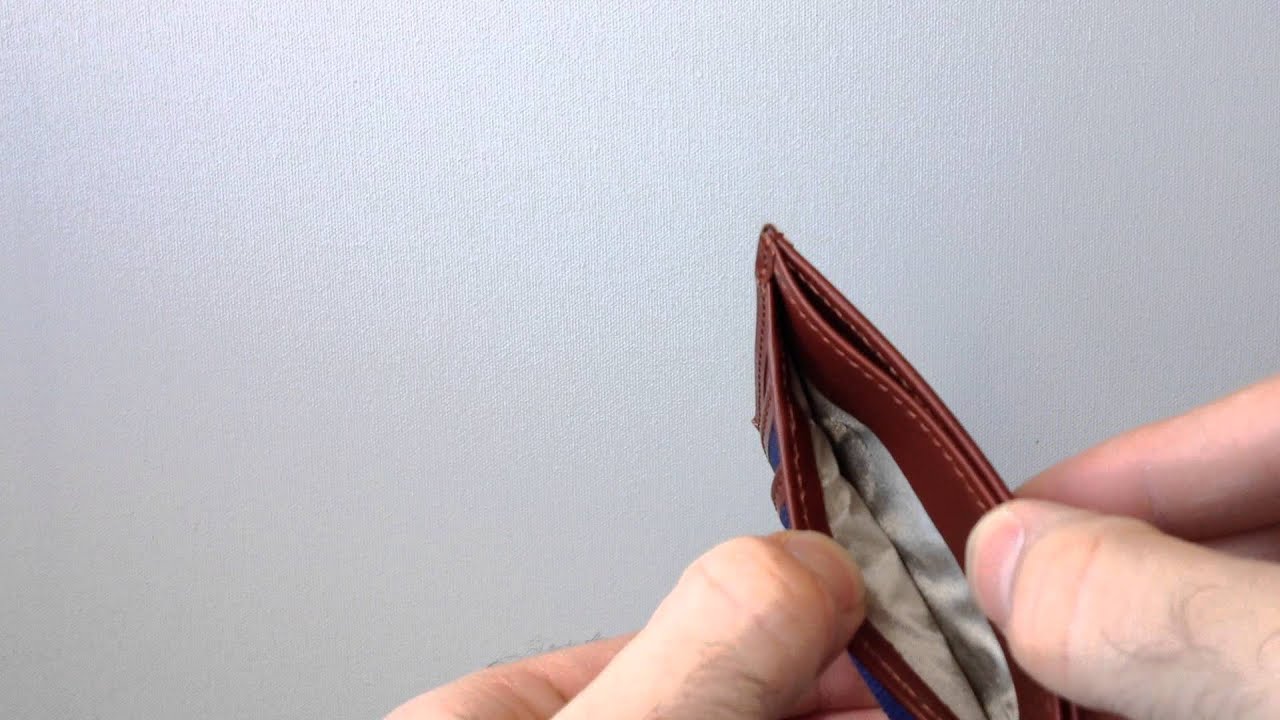 Avallone Canvas & Leather Men's RFID Card Holder Money Clip - Navy Blue ...
