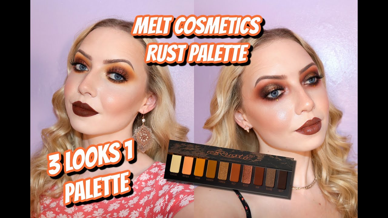 MELT COSMETICS RUST PALETTE | 2 LOOKS 1 PALETTE - YouTube
