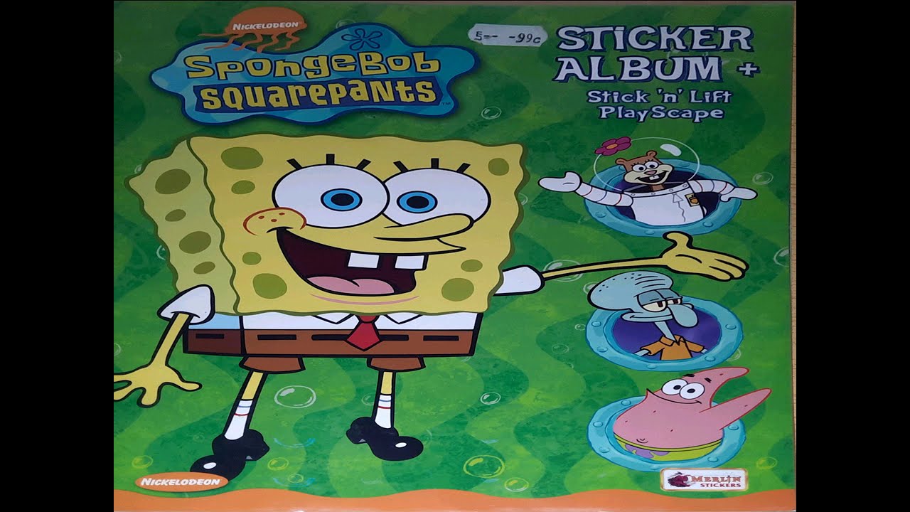 Merlin 2004 COMPLETE Spongebob Squarepants sticker album review. - YouTube