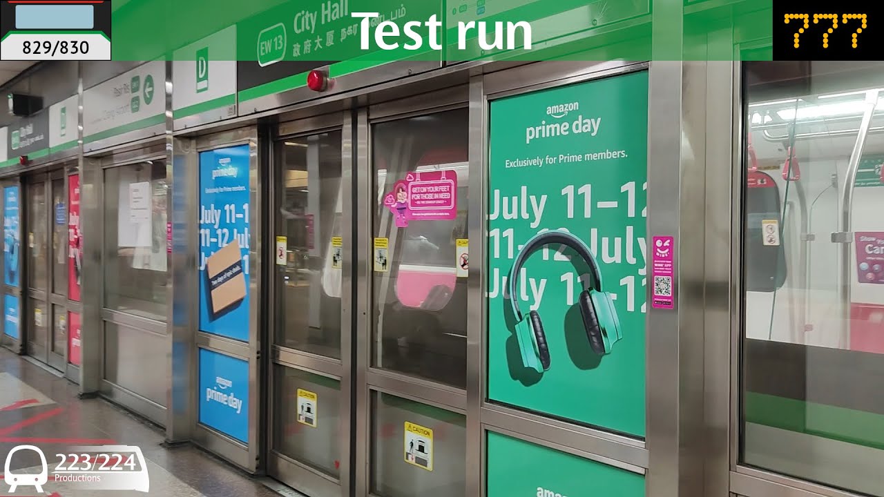 SMRT Alstom MOVIA R151 [829/830] at (NS25 | EW13) City Hall - YouTube