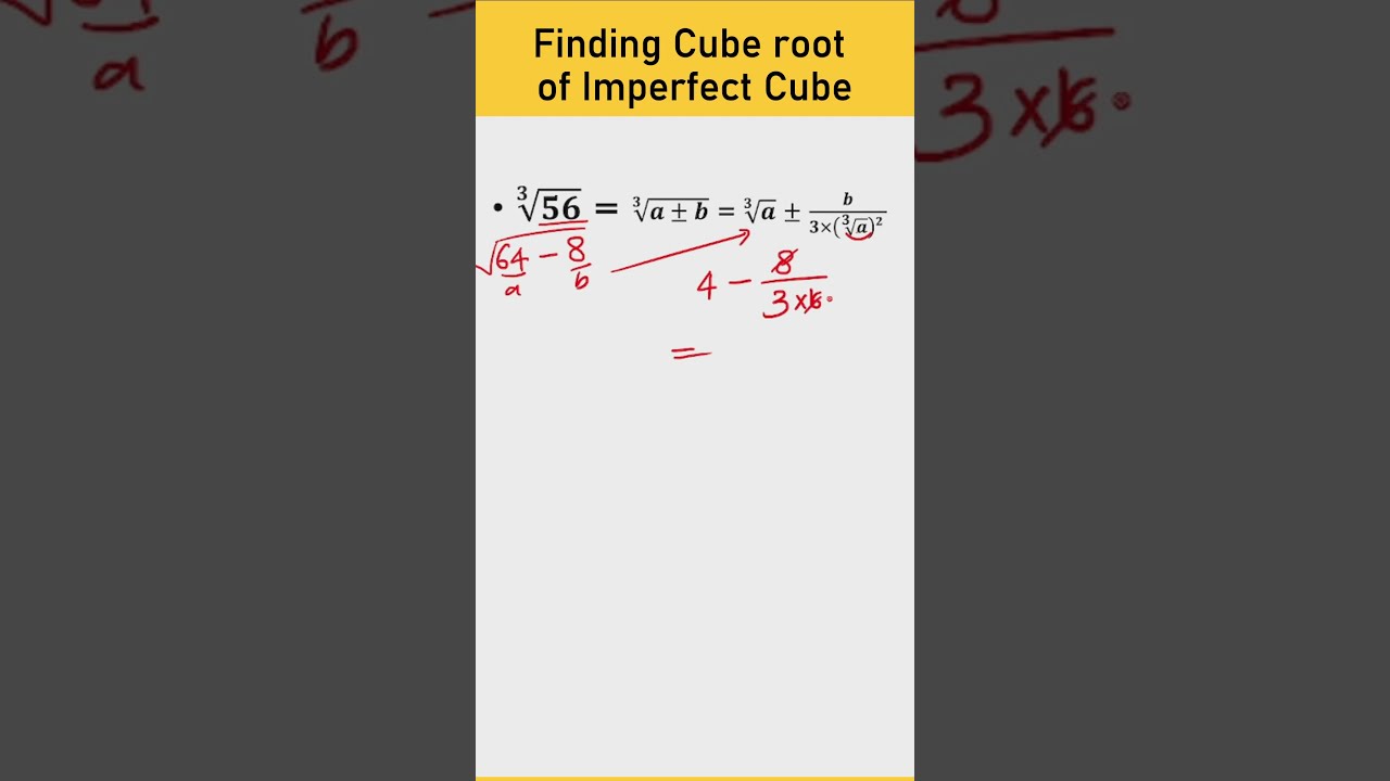 How To Find Cube Root Of Imperfect Cube short YouTube How To Find Cube Root Of Imperfect Cube short YouTube