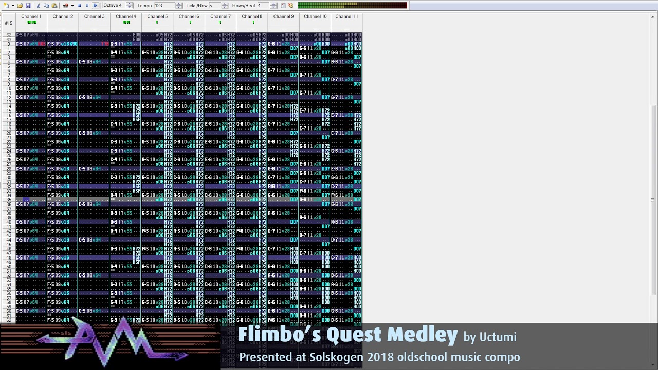 Uctumi - Flimbo's Quest Medley (openMPT view) - YouTube