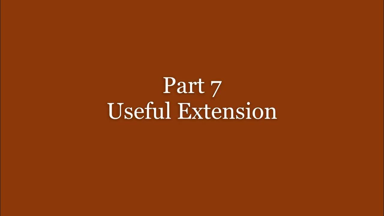 Part 7 - Useful Extension in VS Code | HTML Tutorial - YouTube
