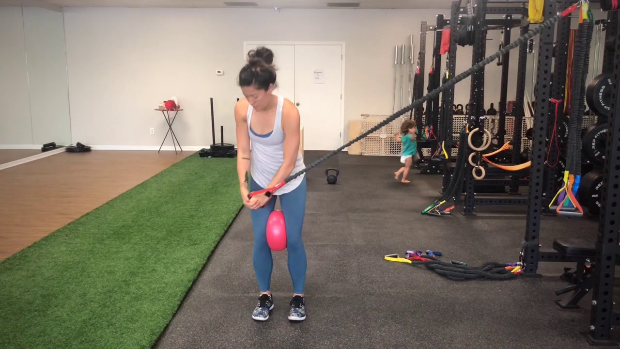 Diagonal Banded Pull Down: Standing - YouTube