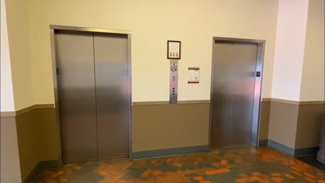 Vintage Otis bottom Drive elevators modernized with GAJ - YouTube