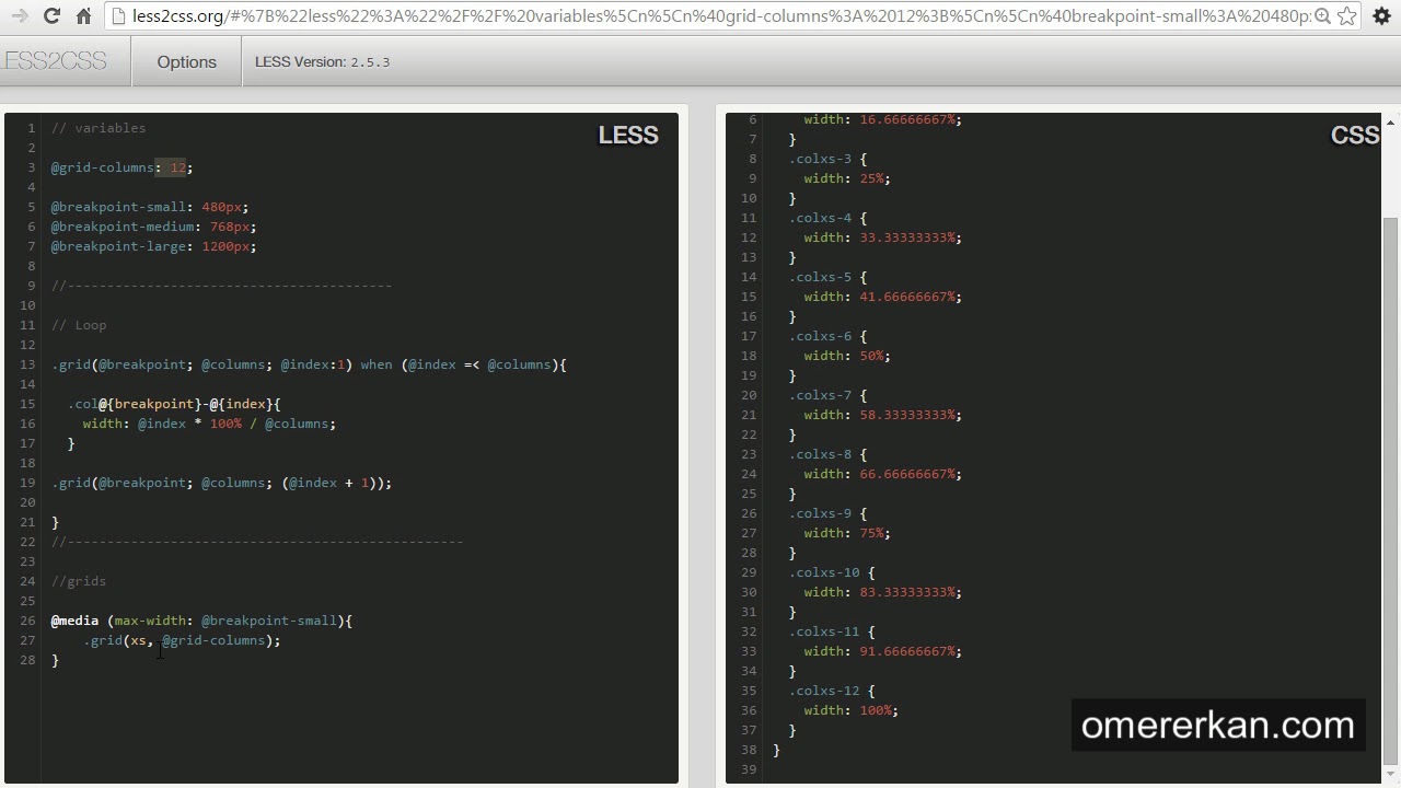 How To Make A Loops In Less Css Youtube