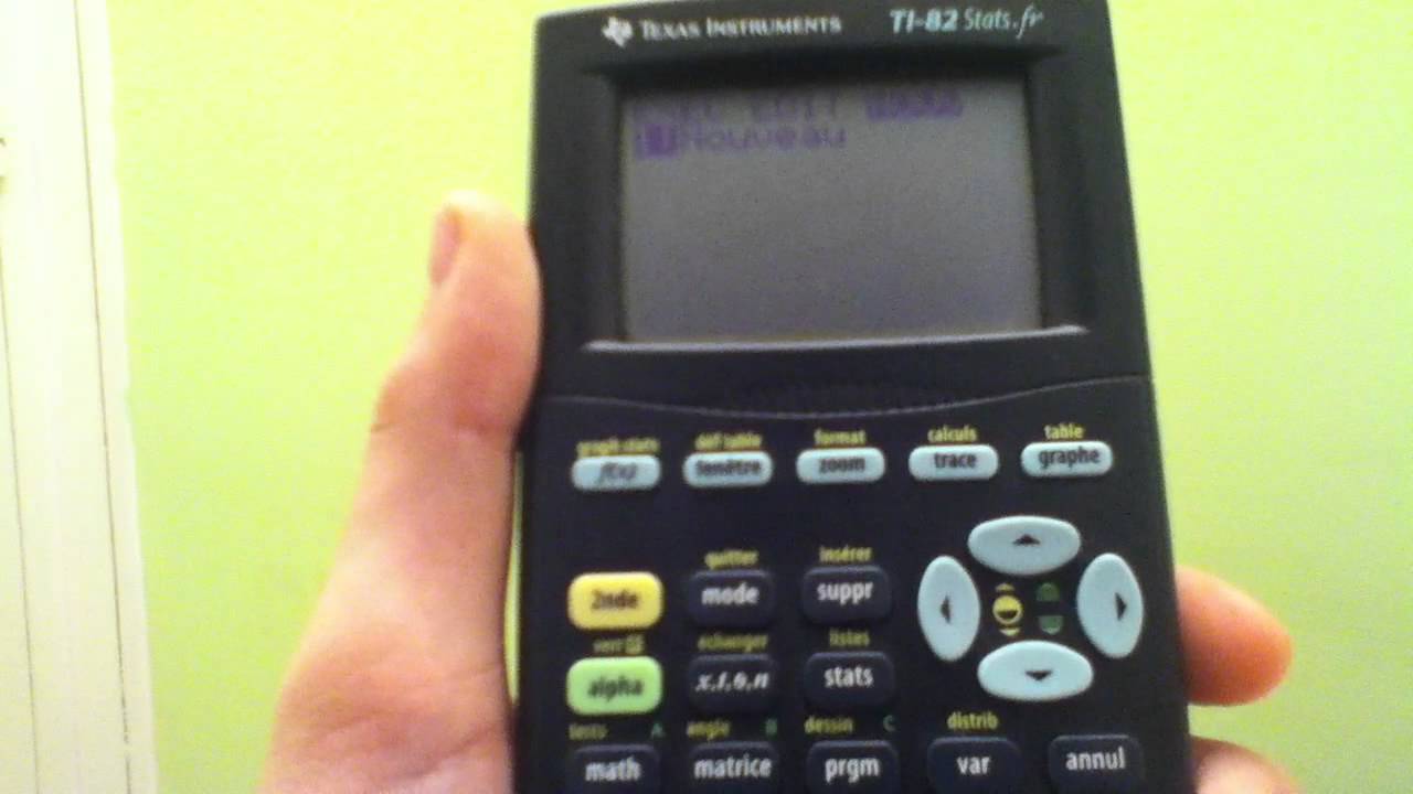 Ti-82 stats - créer un programme - YouTube