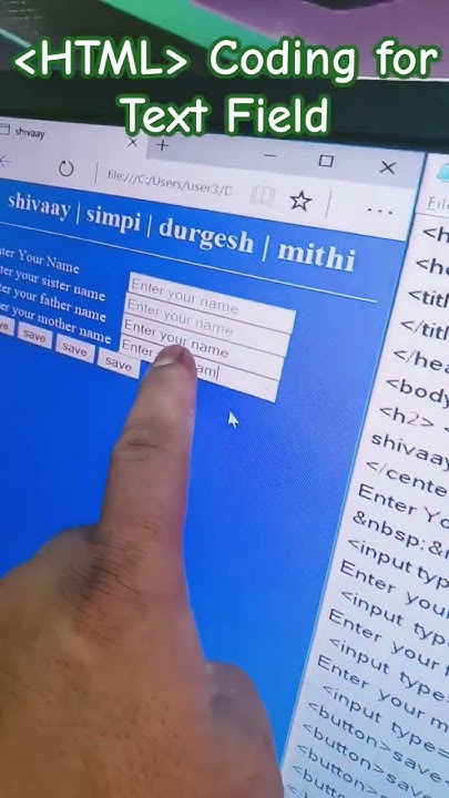 Html Form Coding For Textfield Htmlcoding Htmlforms Htmlforbeginner 6312