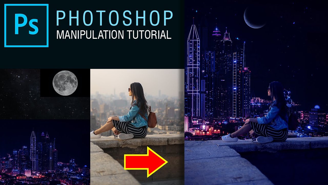 Photoshop Manipulation Tutorial (Night City) - YouTube