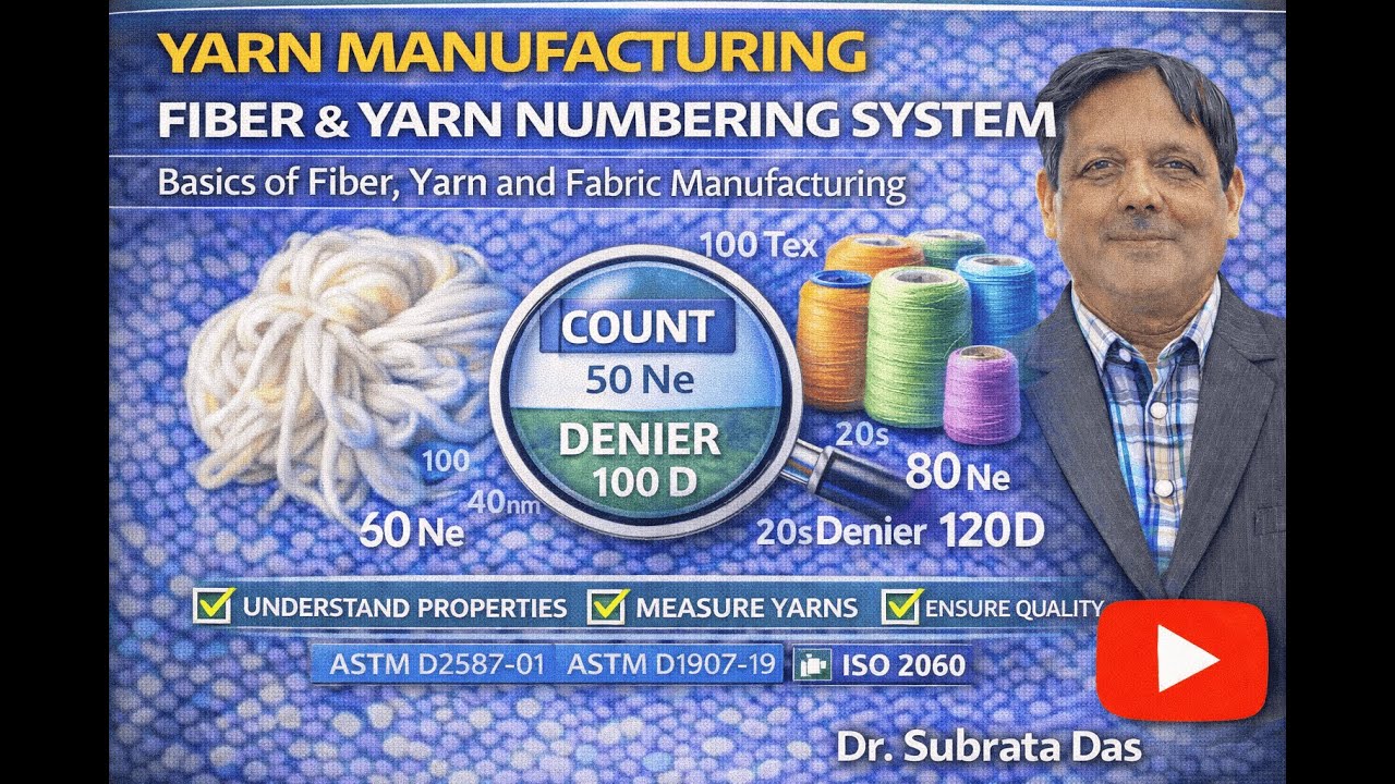 Yarn Manufacturing Fiber & Yarn Numbering System Basics of Fiber, Yarn ...