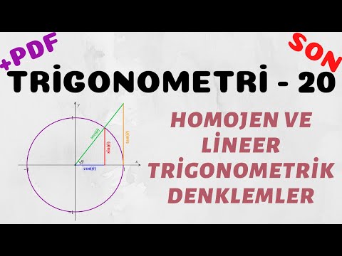 Trigonometri - 20 (Homojen ve Lineer Trigonometrik Denklemler)