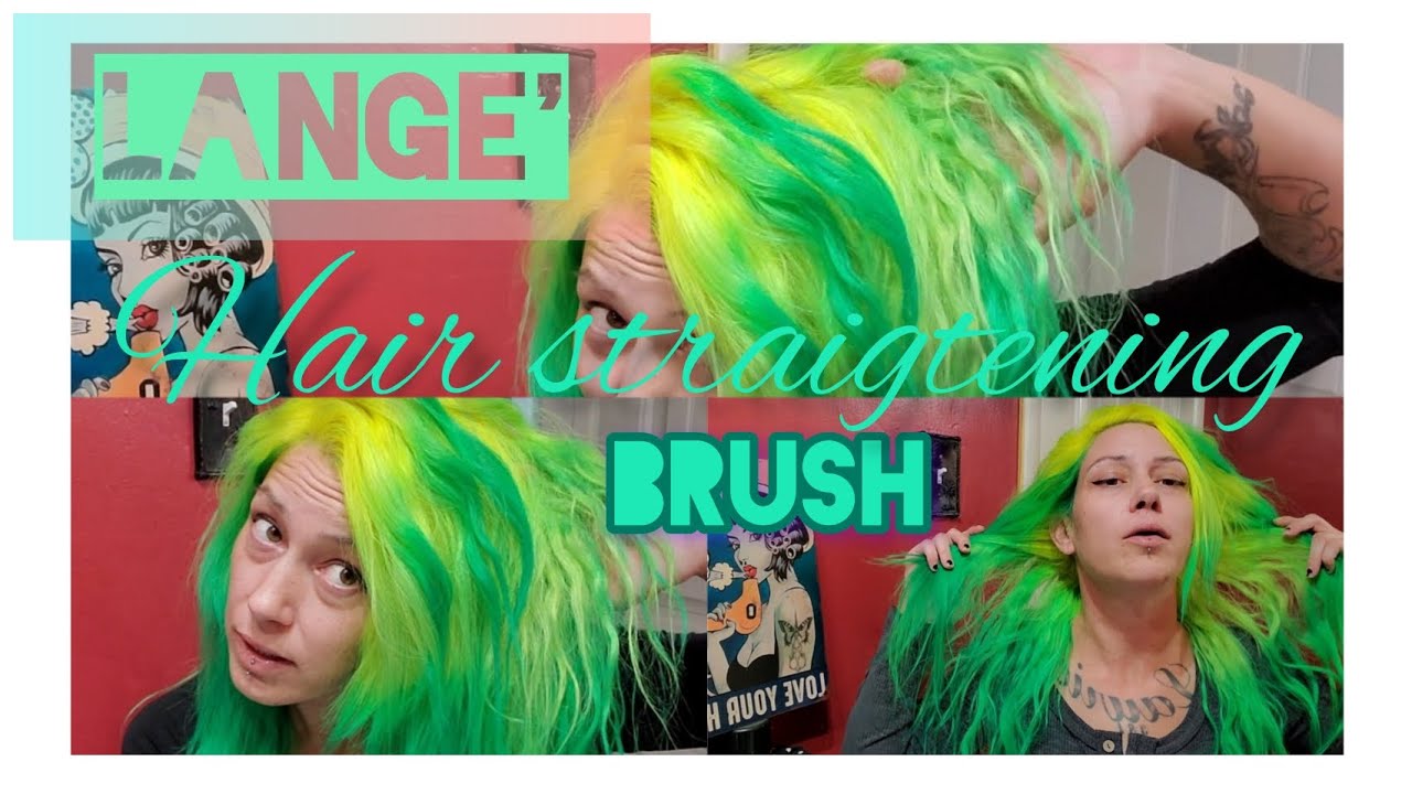 Styling thick hair w/ Lange Levite Hair straightening brush - YouTube