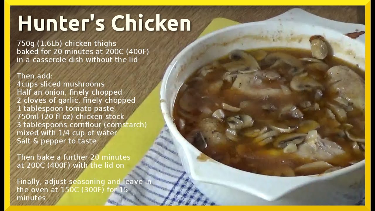 How to Cook Hunters Chicken - The Lazy Way - YouTube