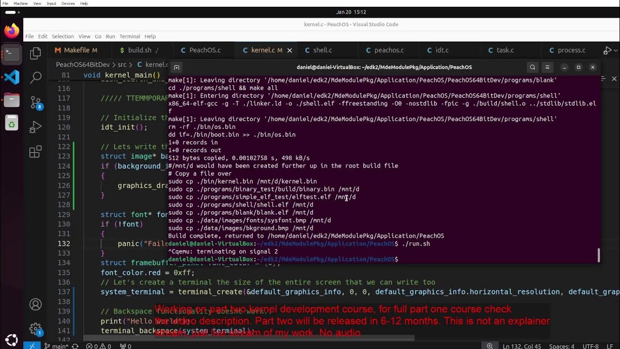 Building a kernel from scratch - Implementing Windows and Bug Fixes - YouTube