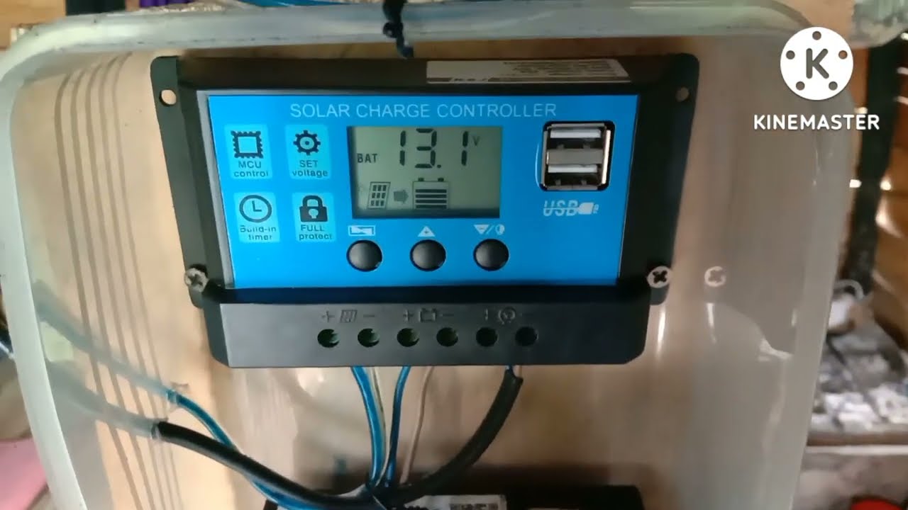 Cara mengatur solar charger control SCC PLTS || supaya lampu hidup ...