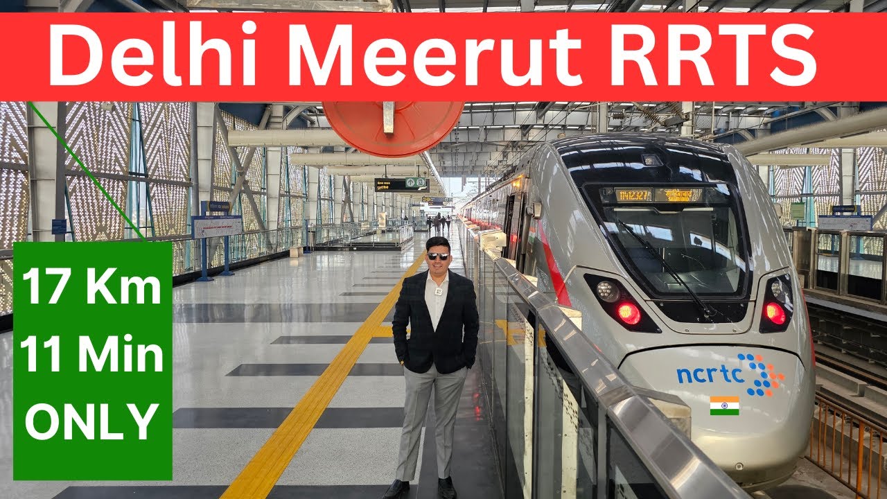 Delhi Meerut rrts | 17 km in 11 min | RRTS Connect | #rslive | #4K ...