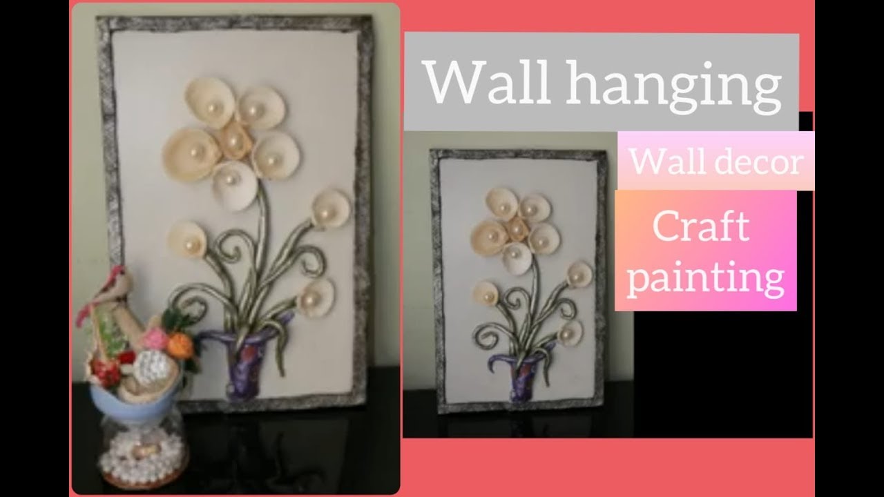 wall hanging wall decorated clay craft kodi craft colour full painting - YouTube
