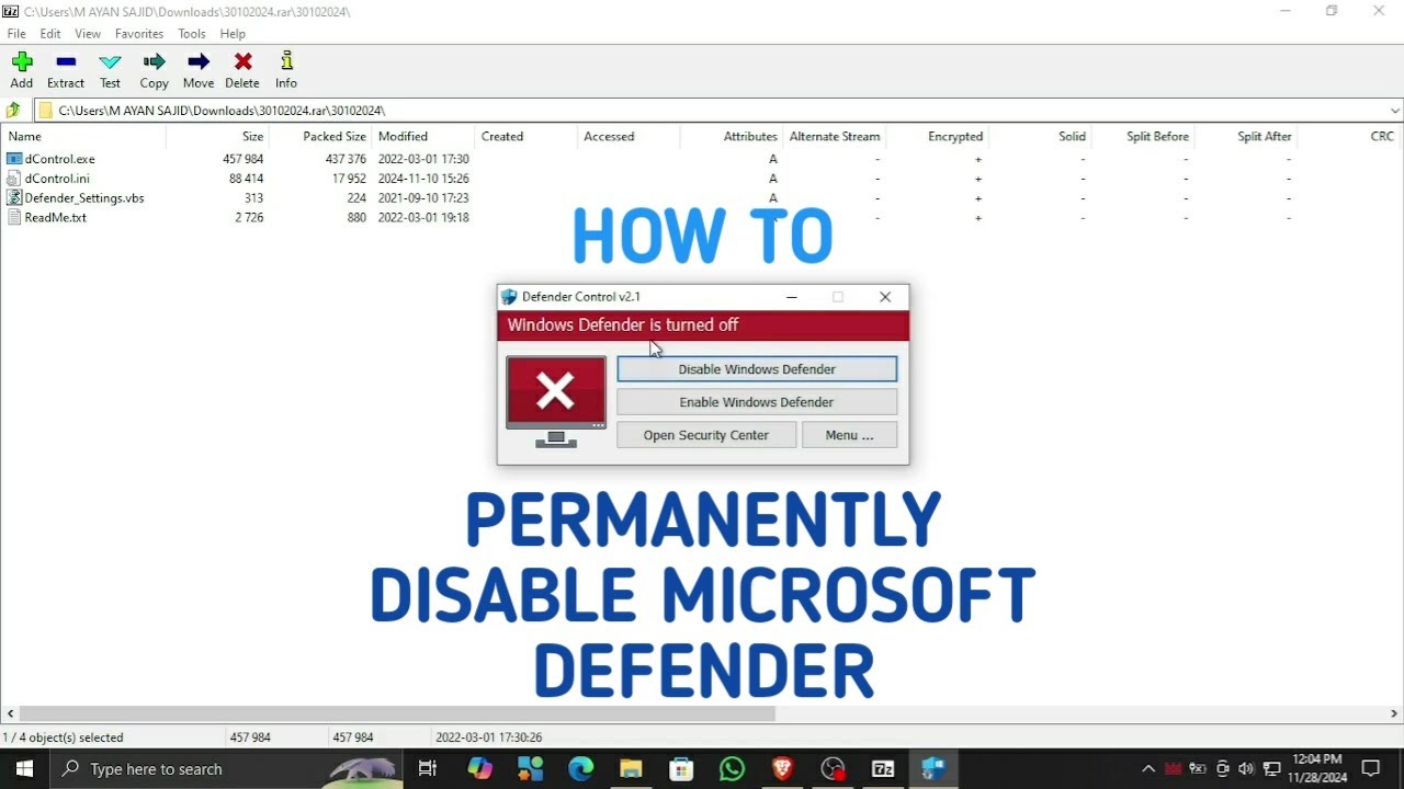 HOW TO PERMANENTLY DISABLE MICROSOFT WINDOWS DEFENDER ON ANY WINDOWS ...