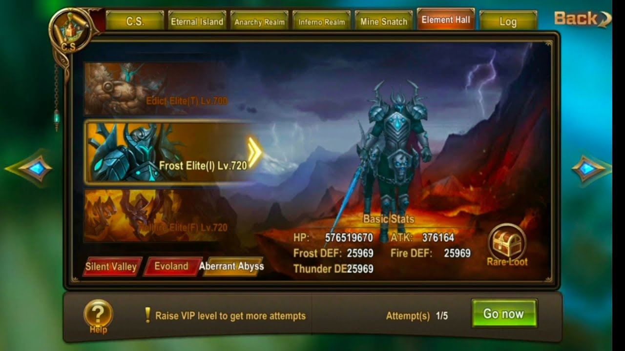 Fight Boss Map Elemental Aberrant Abyss & War of Immortals - YouTube