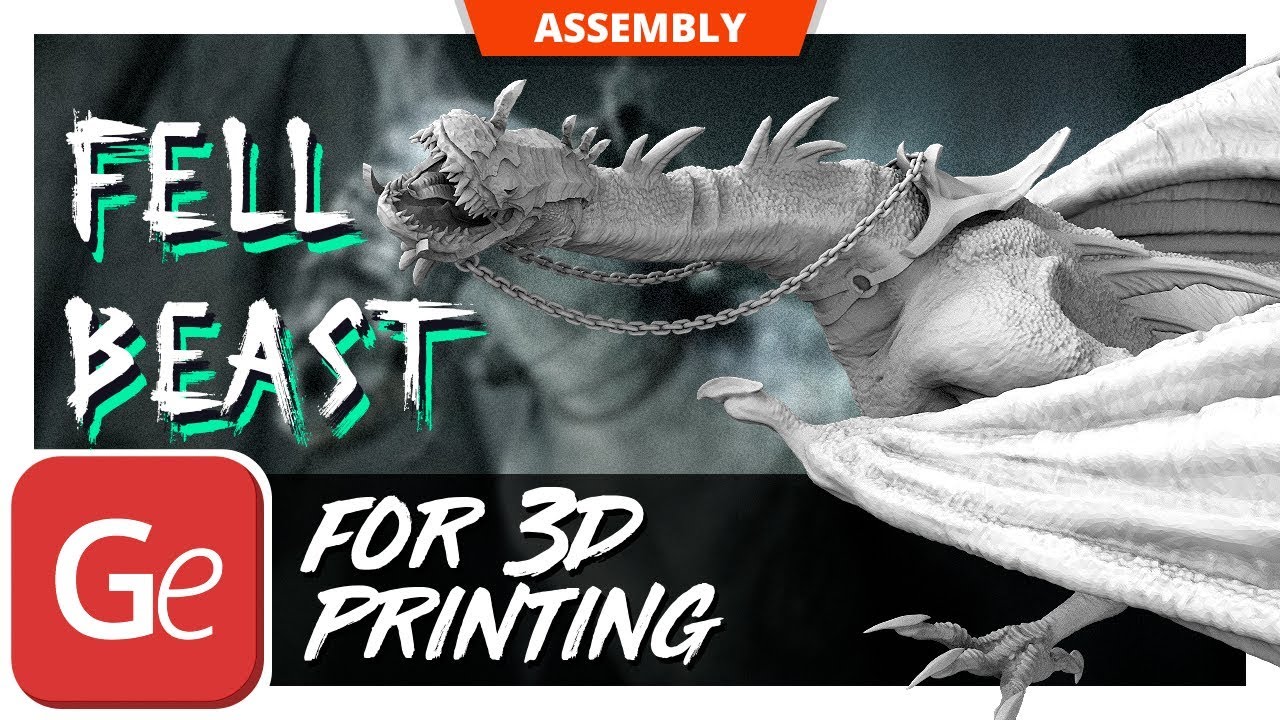 Fell beast 3D Printing Figurine | Assembly by Gambody - YouTube