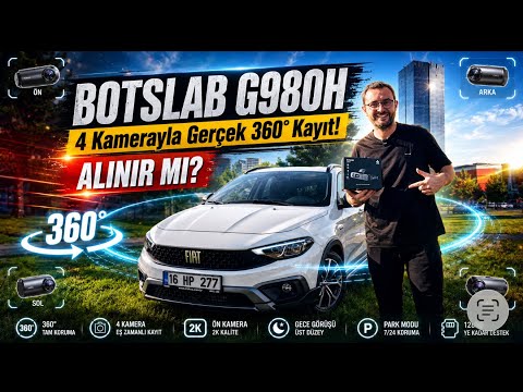 BOTSLAB G980H İNCELEME | 4 Kamerayla Gerçek 360° Kayıt! Araç Kamerası Alınır mı?