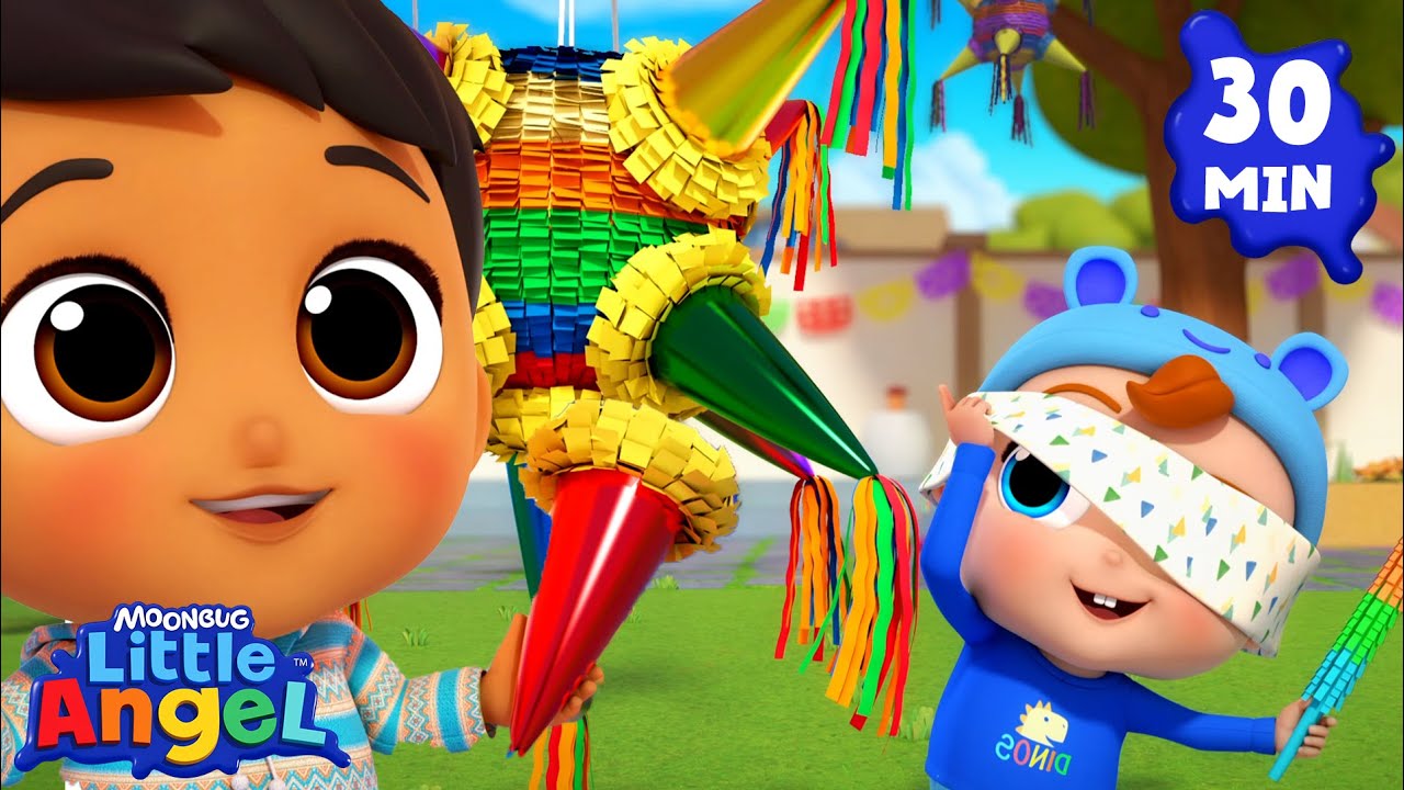 Break the Pinata🍭🍬 | Little Angel | Monster Cartoon for Kids - YouTube