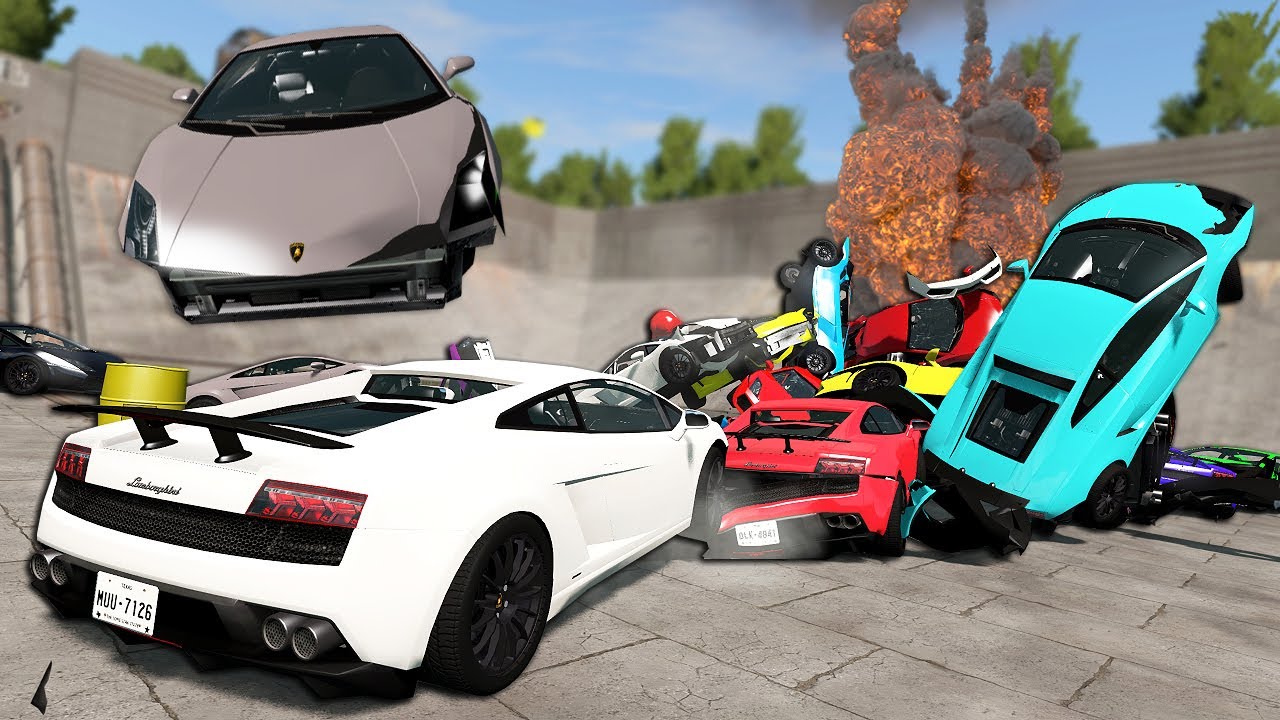 The MOST EXPENSIVE Lamborghini Demo Derby & Among Us Mod?! - (BeamNG ...